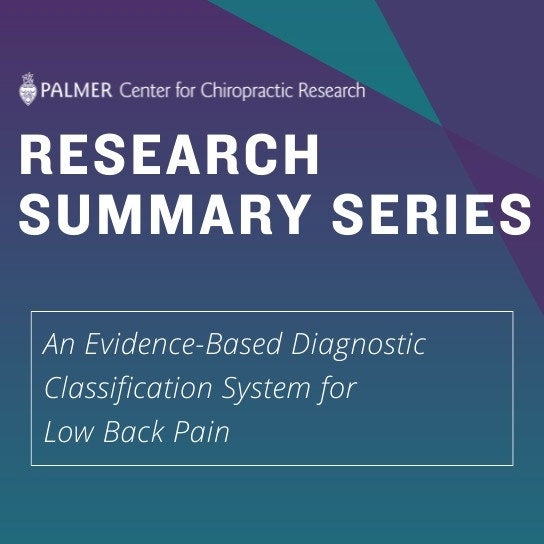 An Evidence-Based Diagnostic Classification System for Low Back Pain ...